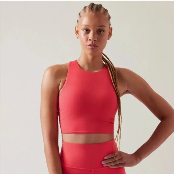 Athleta | Tops | Conscious Crop Bra Ac Small Amaryllis Pink | Poshmark